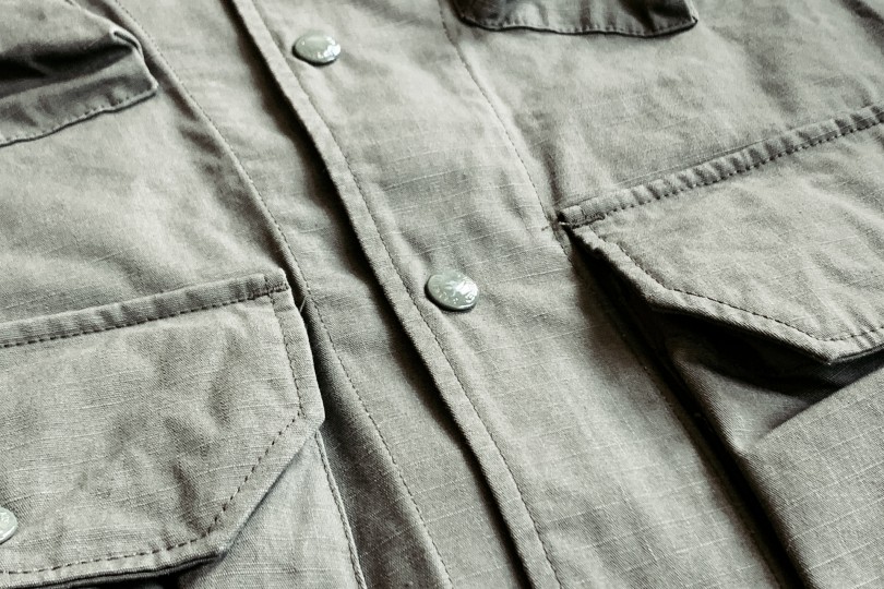Engineered Garments Field Vest Olive Heavyweight Cotton Ripstop - Made ...