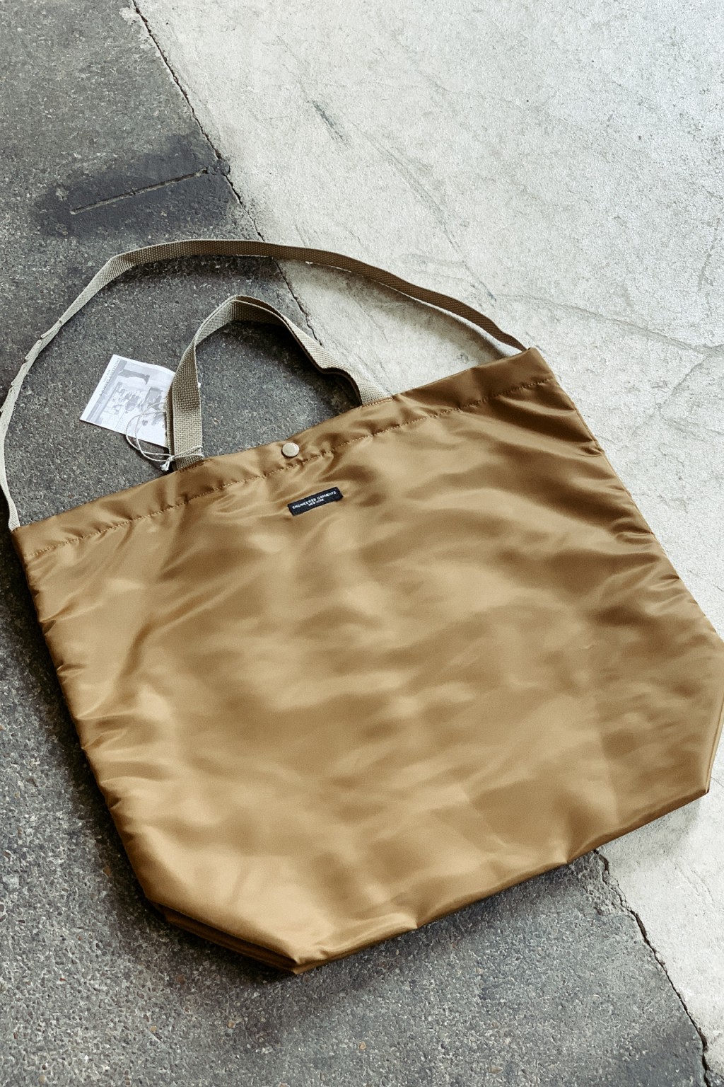 Engineered Garments Carry All Tote Coyote Flight Satin Nylon - Made in ...