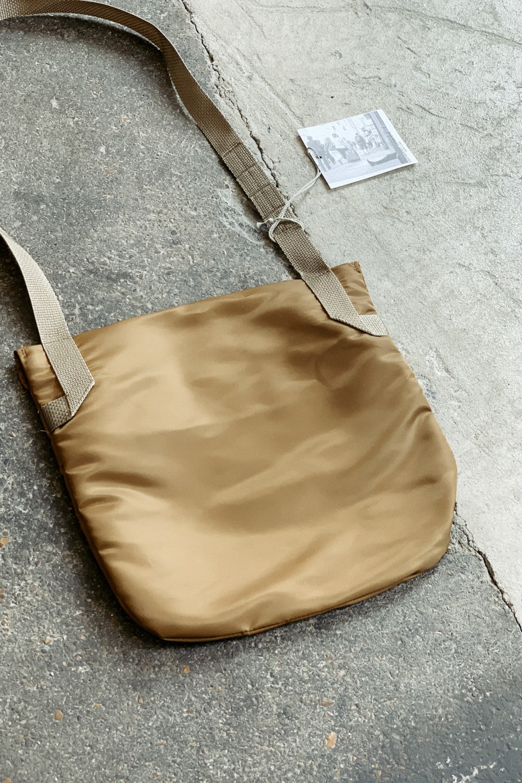 Engineered Garments Shoulder Pouch Coyote Flight Satin Nylon - Made in ...
