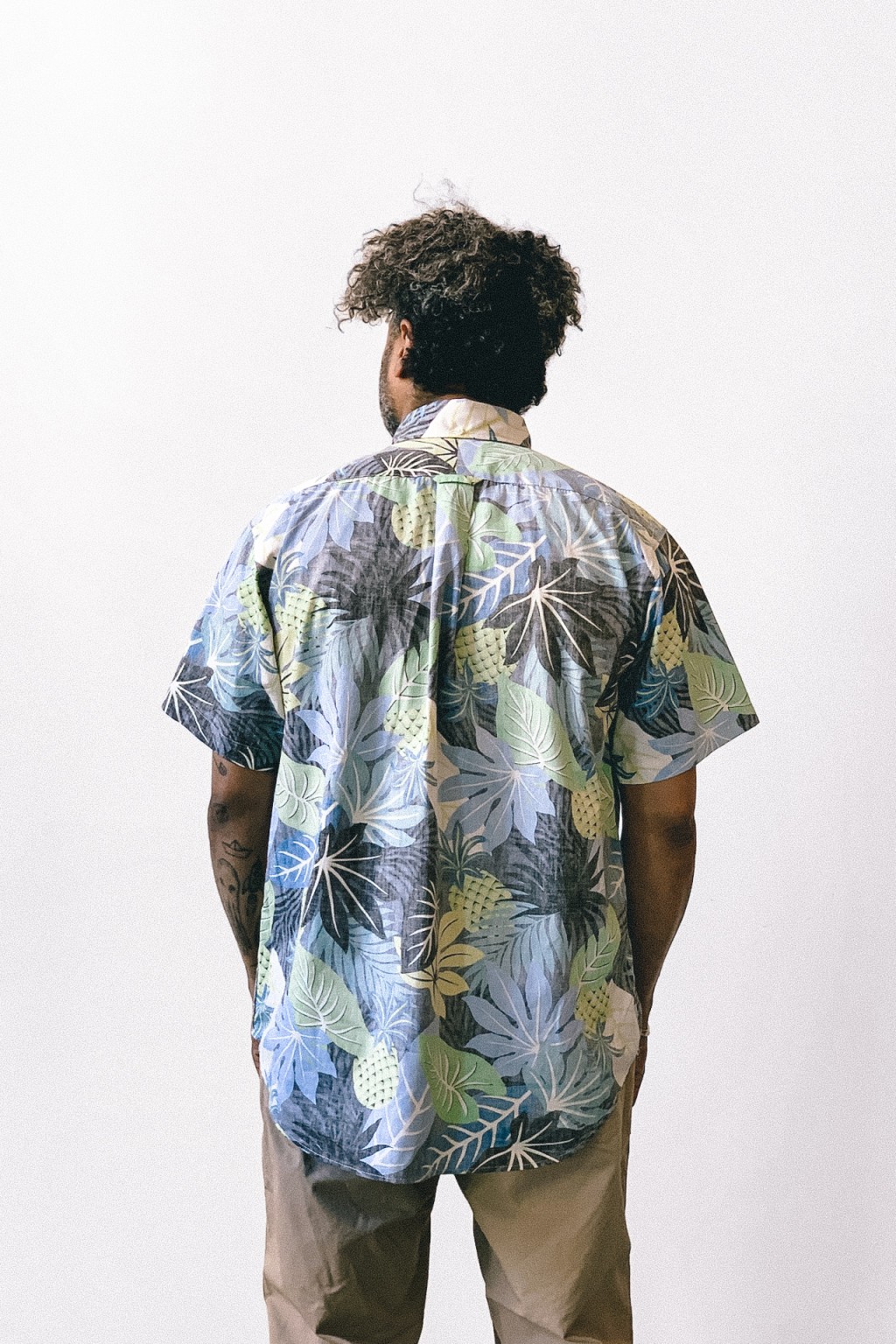Engineered Garments Popover BD Shirt Black/Blue Cotton Big Hawaiian ...