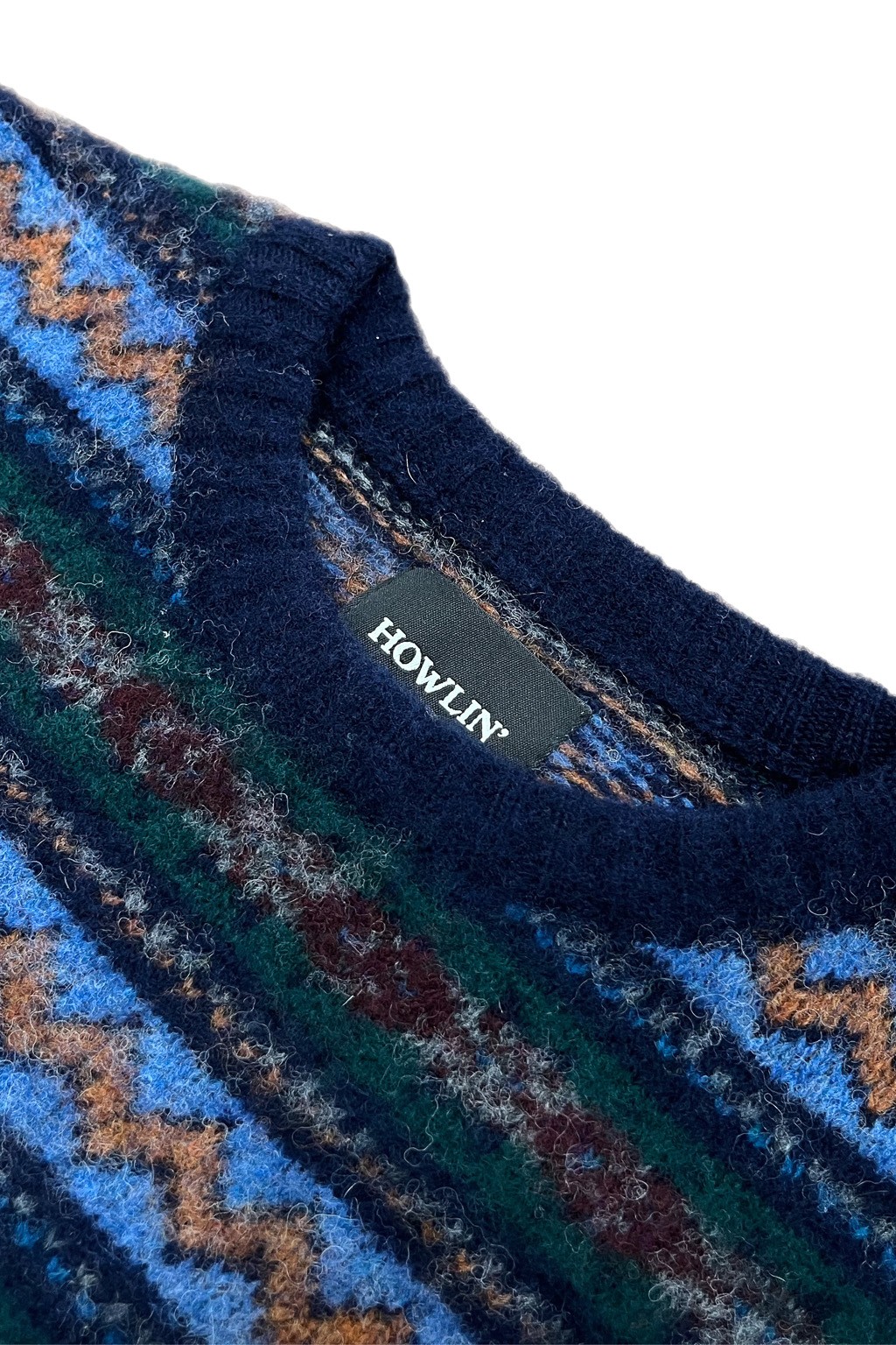 Howlin’ A Day in the Wool Sweater Navy - Made in United Kingdom ...