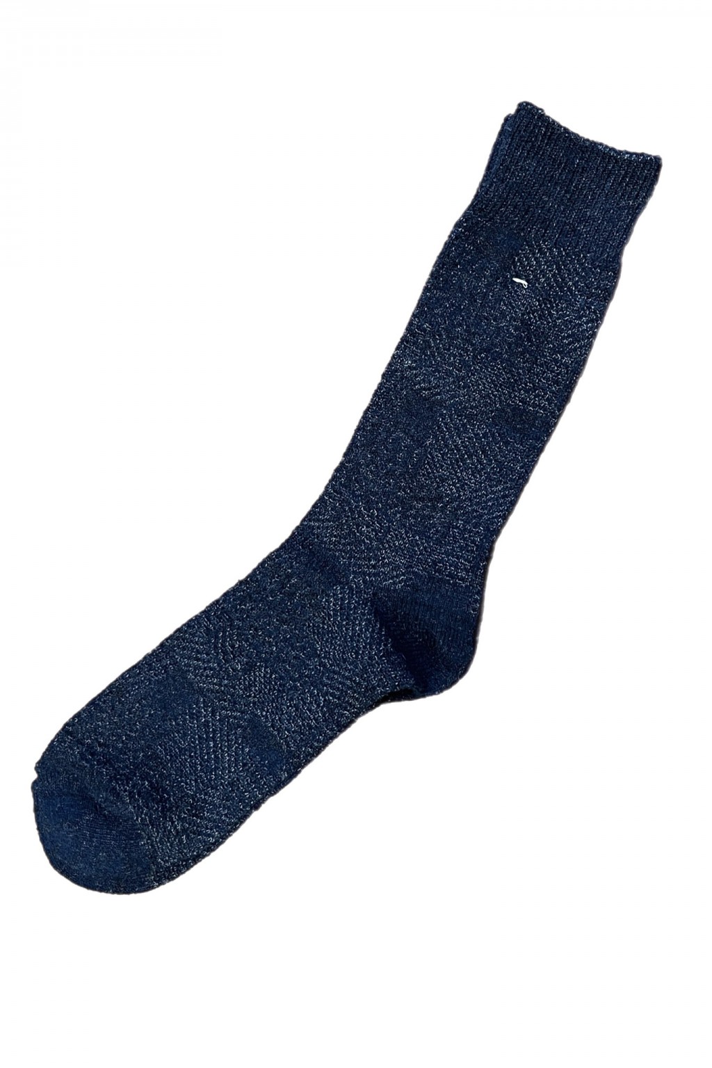 AnonymousIsm Sashiko Linen Crew Sock Navy - Made in Japan | Socks | Independence
