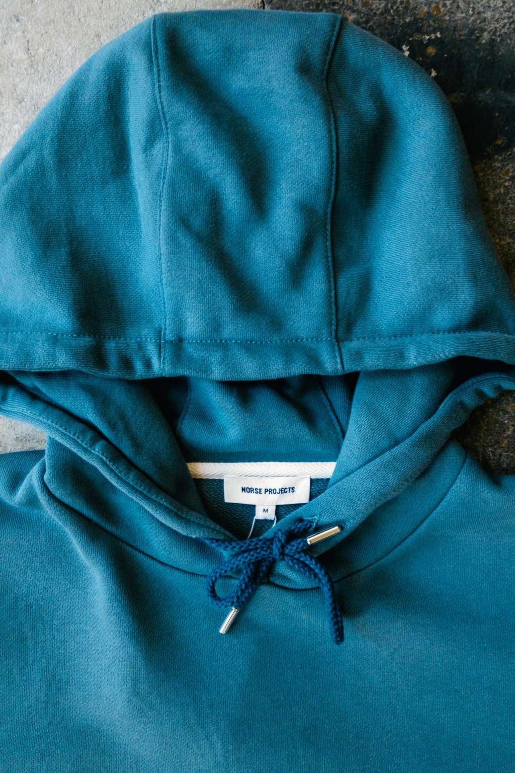 Norse Projects Vagn Classic Hood Mineral Blue - Made in Portugal ...